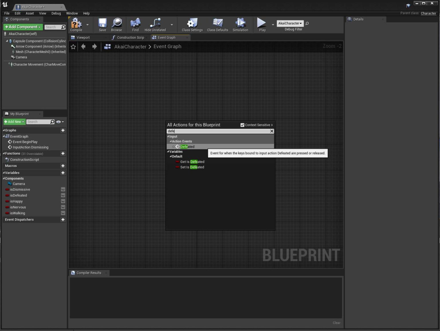 Unreal – Assigning Keyboard Controls to Trigger Animations | Lucy's ...
